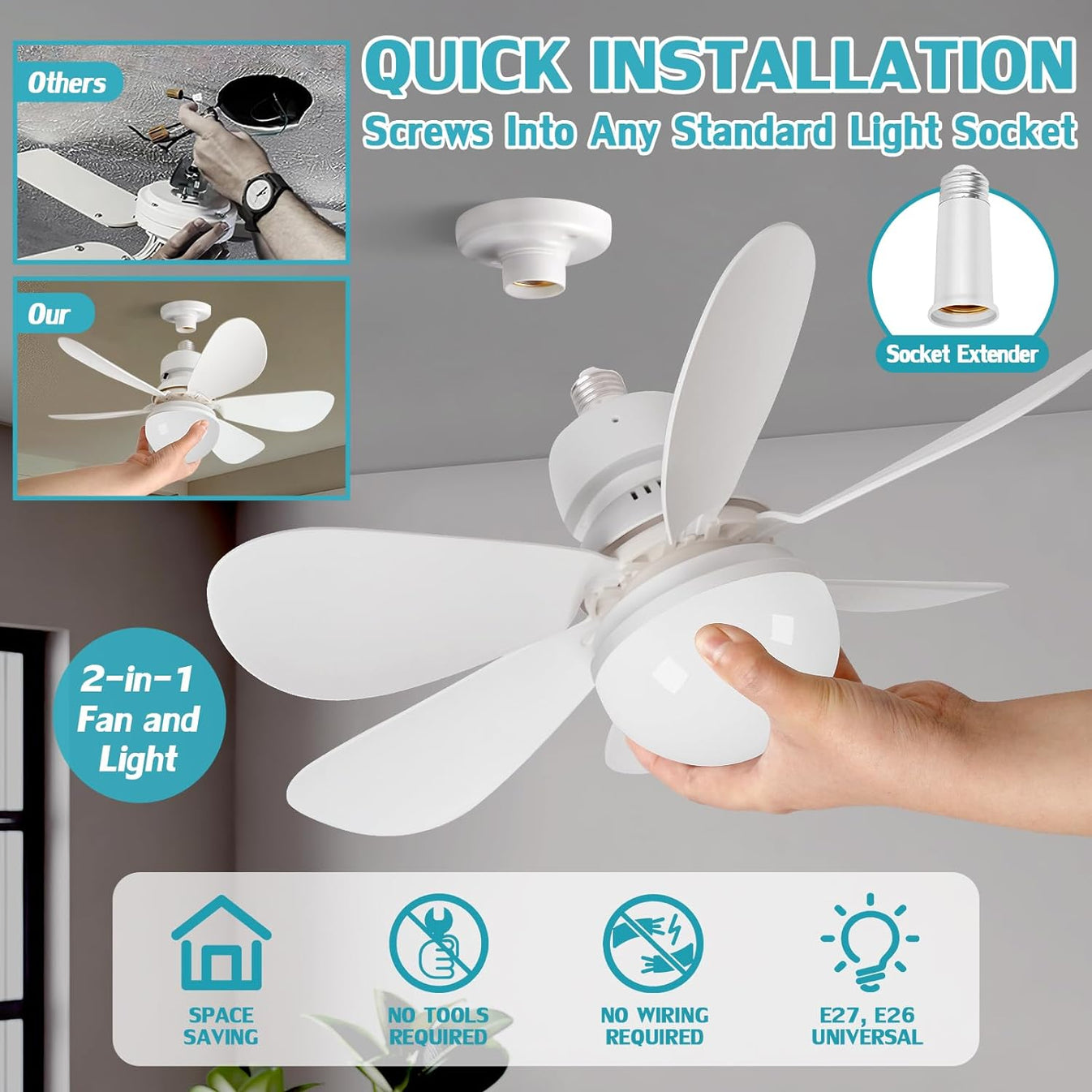 LED Luster sa Ventilatorom 100w – Sve na Klik shop